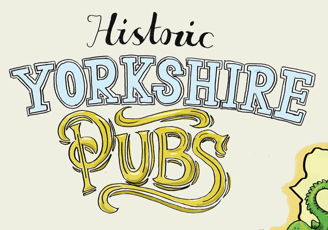 Historic Yorkshire Pubs Map - Etsy