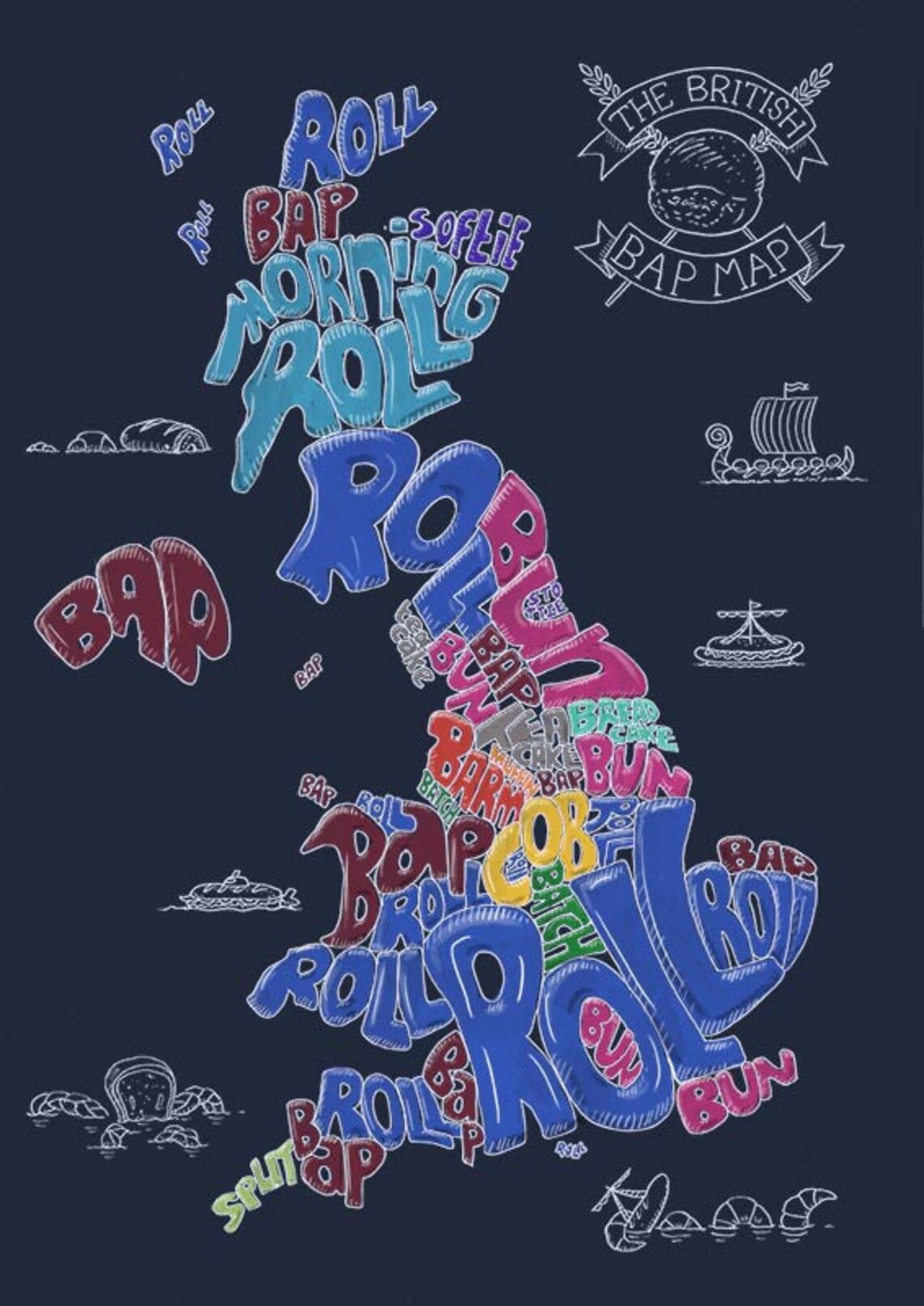 British Bread Map UK - Etsy