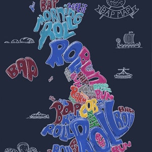 British Bread Map UK - Etsy