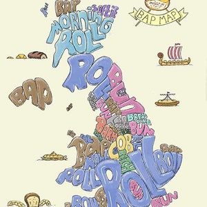 British Bread Map UK - Etsy
