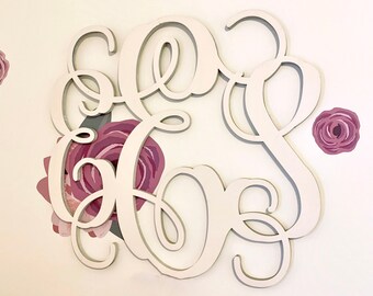 Painted initials | Etsy