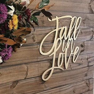 Fall in Love Sign for Bridal Shower, Fall in Love Engagement Party ...