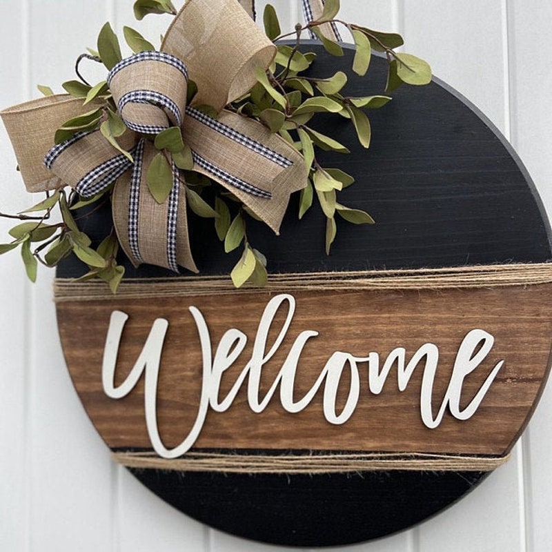 Wood Welcome Sign - Etsy