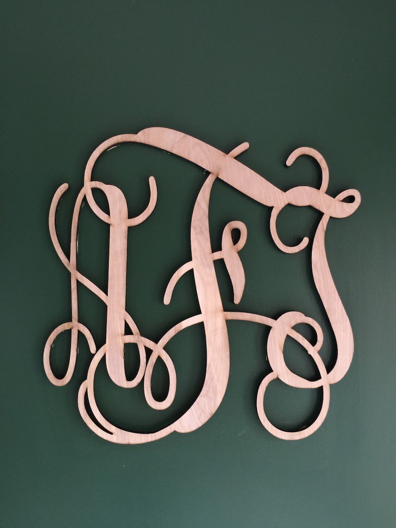 Large 24 Inch Unpainted Wooden Monogram Wood Letters | Etsy