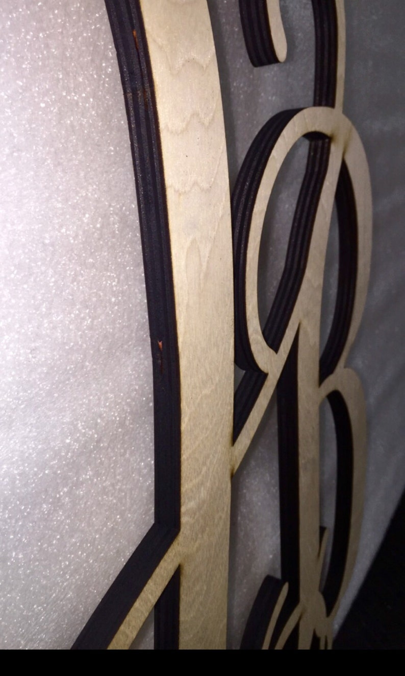 Large 24 Inch Unpainted Scalloped Wooden Monogram Wood - Etsy