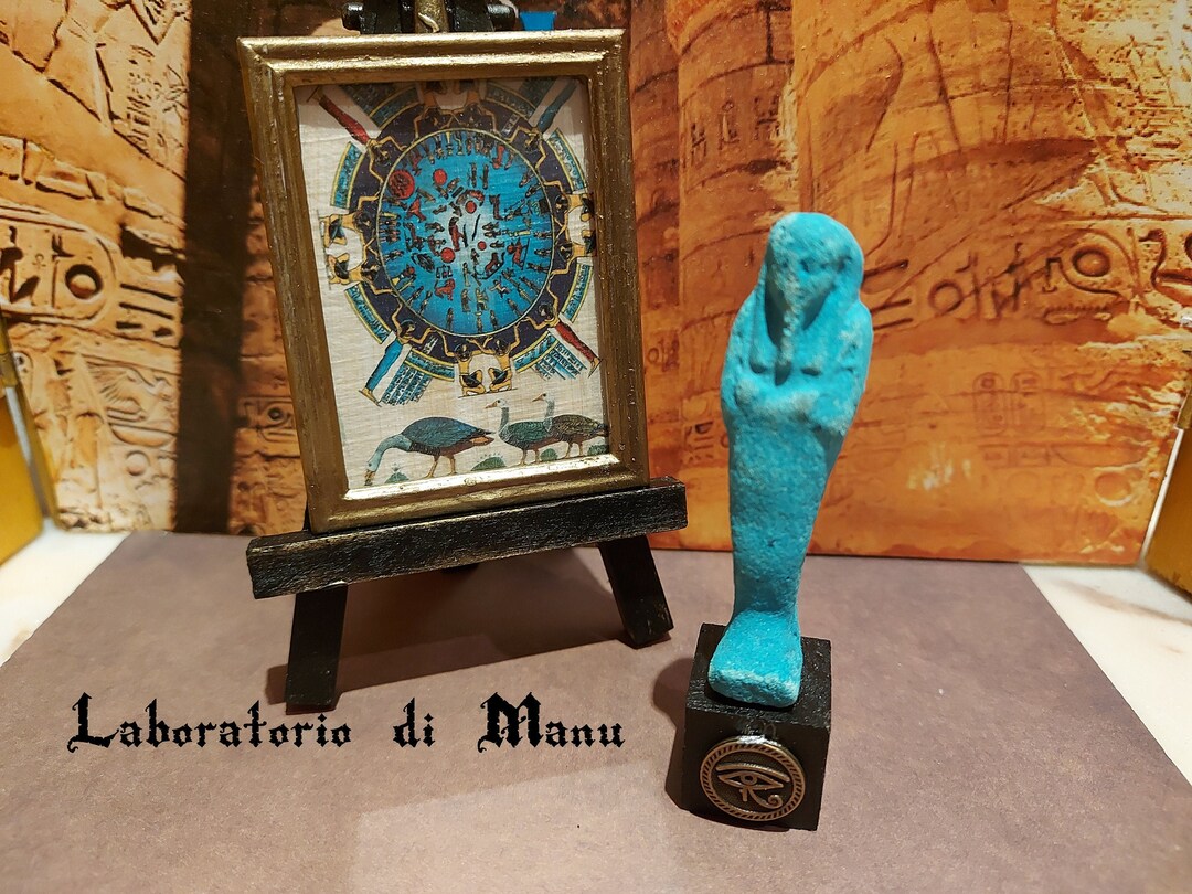 Dollhouse Egypt, Miniature Sphinx Find/papyrus With Frame, Scale 1:12 ...