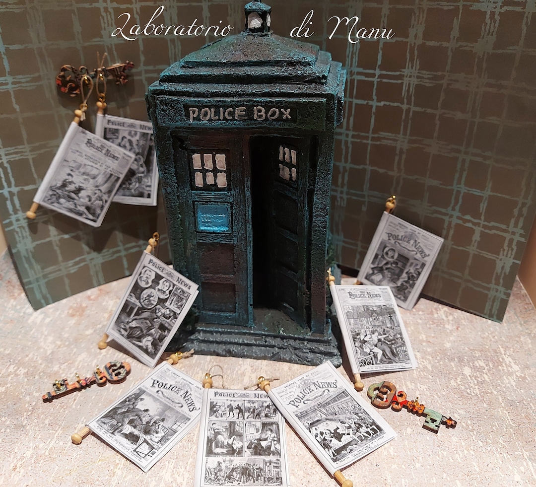 Dollhouse Newspaper "new Police", Miniature Newspaper Rod/wall Magazine ...