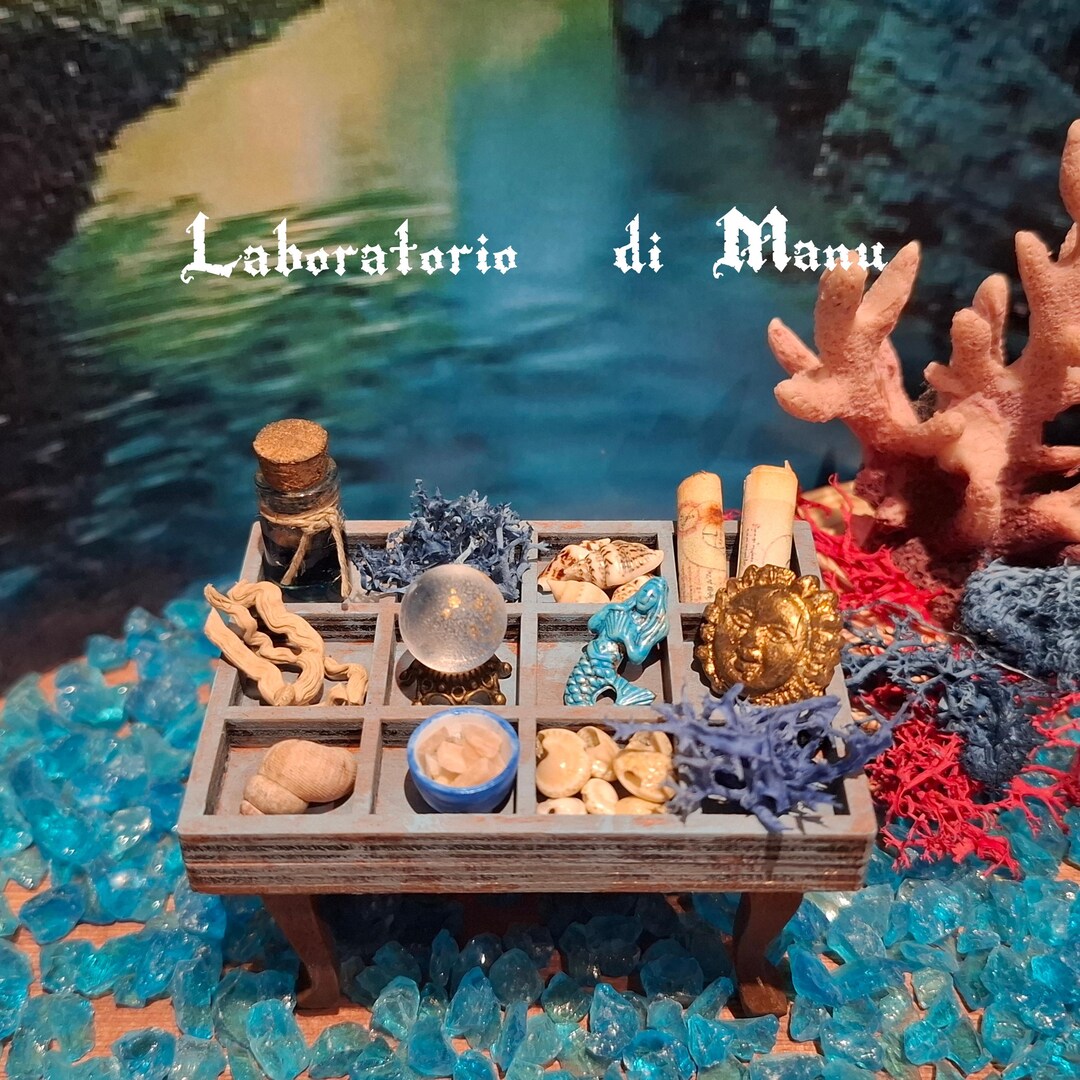 Sea Witch Altar Miniature, Dollhouse Occult Table, Ocean Magic Decor ...