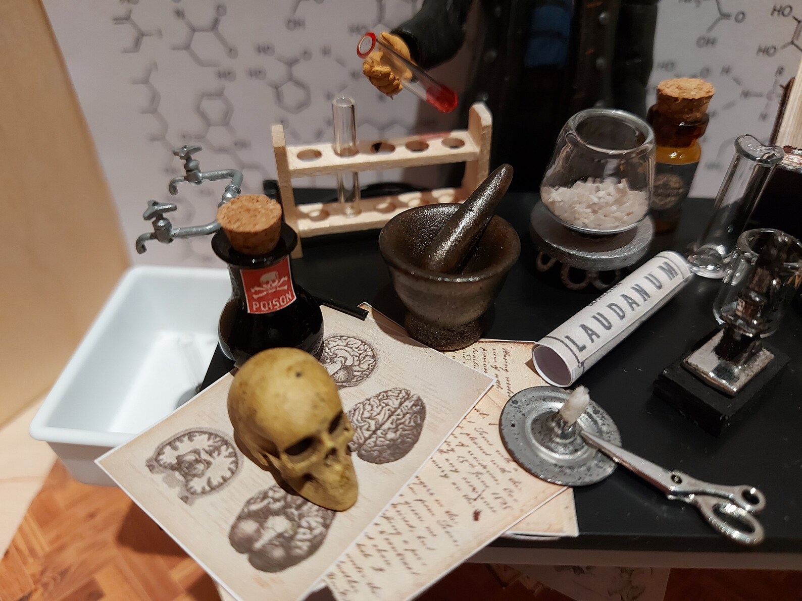 Dollhouse Chemistry Laboratory Miniature Laboratory Table - Etsy