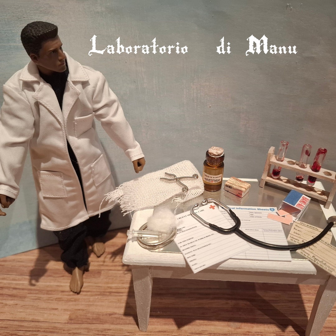 Dollhouse Laboratory Coat, Miniature Doctor's Table, 1:12 Scale - Etsy