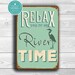 RELAX You're On RIVER TIME Sign Vintage style River Time | Etsy