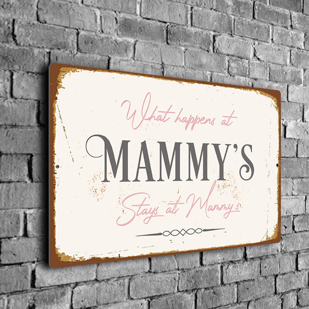 Mammy’s House Sign: Personalized Vintage Home Wall Décor for Entryways ...