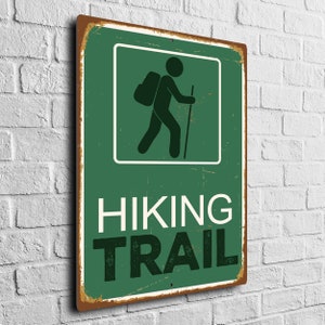 HIKING TRAIL SIGNS, Hiking Trail Sign, Hiking Sign, Hiking Gifts ...