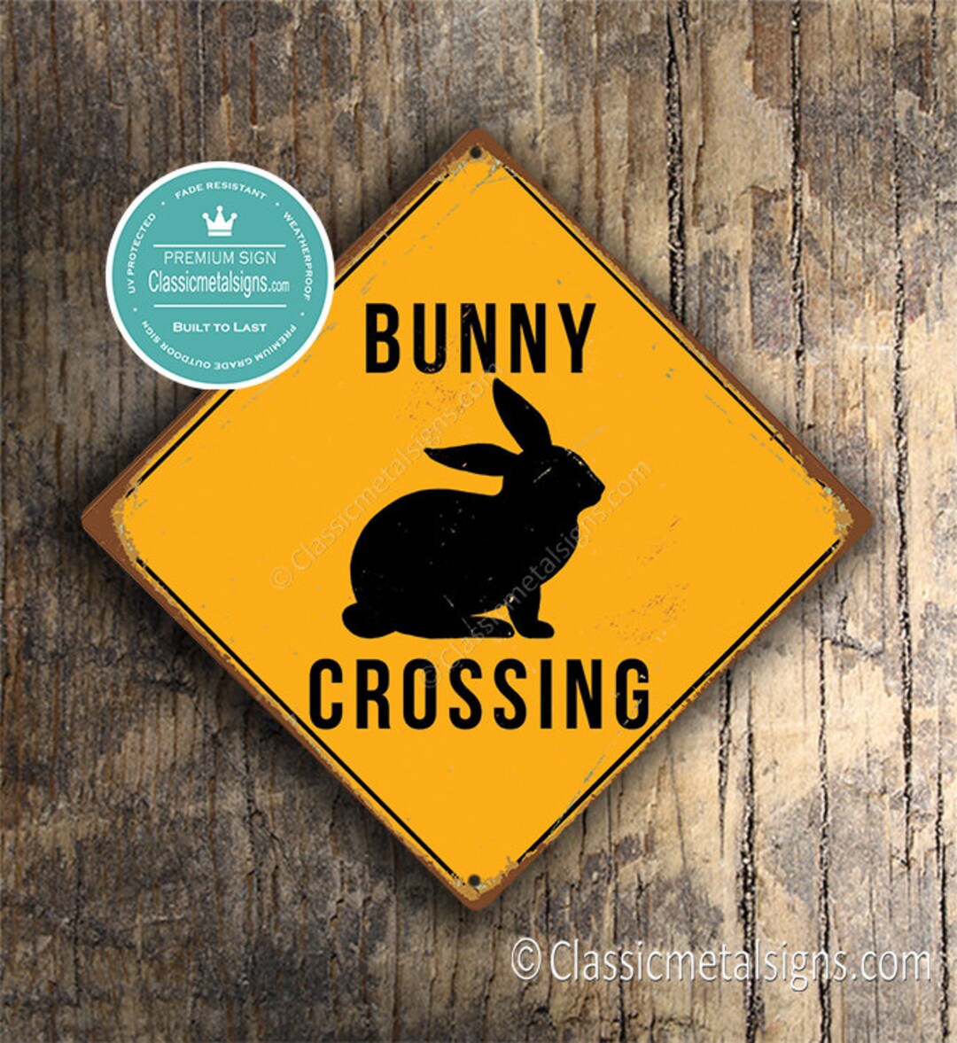 BUNNY CROSSING SIGN - Bunny Crossing Signs, Bunny, Sign, Bunny Signs ...