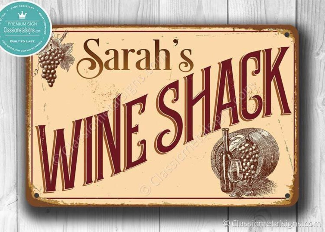 Custom Wine Shack Sign - Vintage Rustic Look, Indoor Outdoor - Etsy