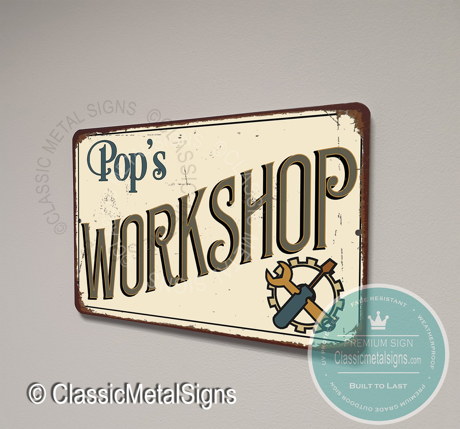 Gift for Pop Pop's Workshop Sign Gift for Pop Sign - Etsy