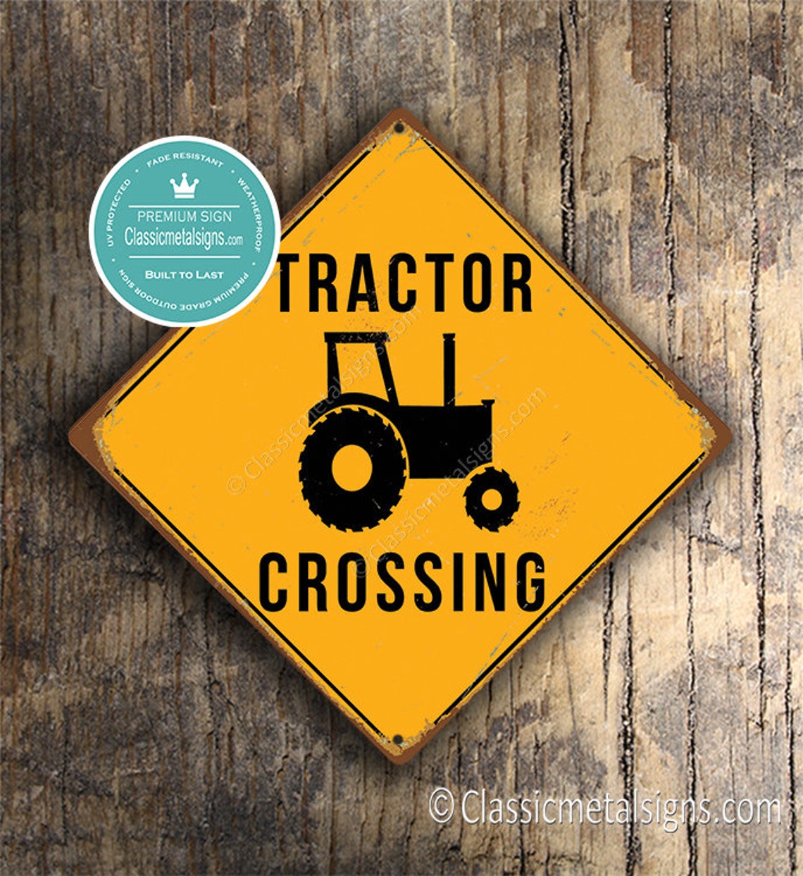 TRACTOR CROSSING SIGN Tractor Crossing Signs Warning - Etsy UK