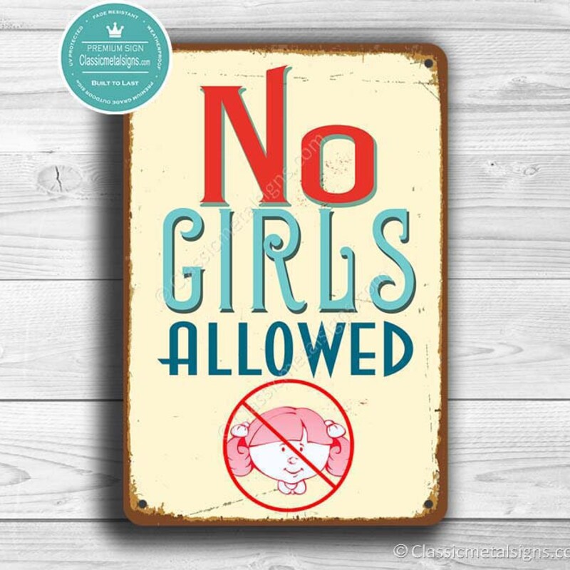 No Girls Allowed Signs - Etsy
