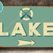 CUSTOM LAKE SIGN Vintage Style Lake Sign Lake Arrow Sign - Etsy