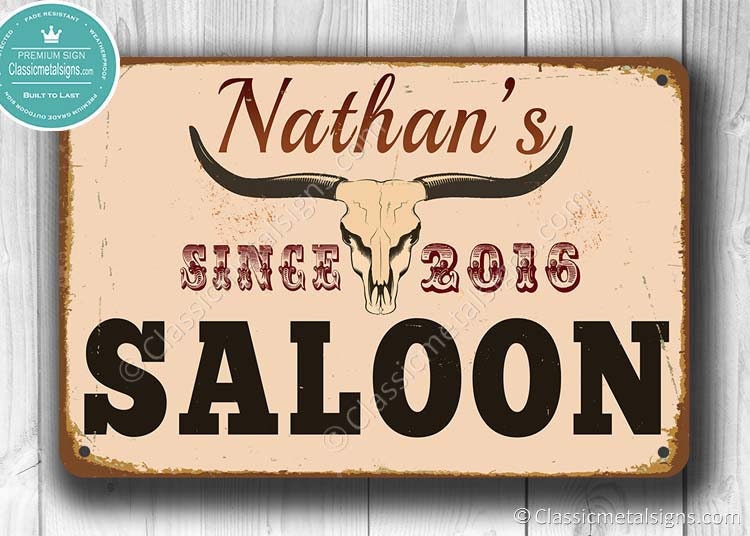 CUSTOM SALOON SIGN Customizable Saloon Signs Vintage style | Etsy