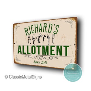 ALLOTMENT SIGN, Personalized Allotment Sign, Outdoor Signs, Custom ...
