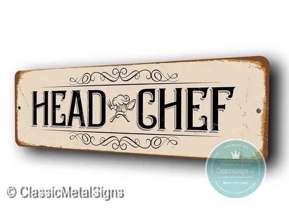 Home & Living Food Sign Quality Aluminum Chef Signs Chef Sign Chef Gift ...