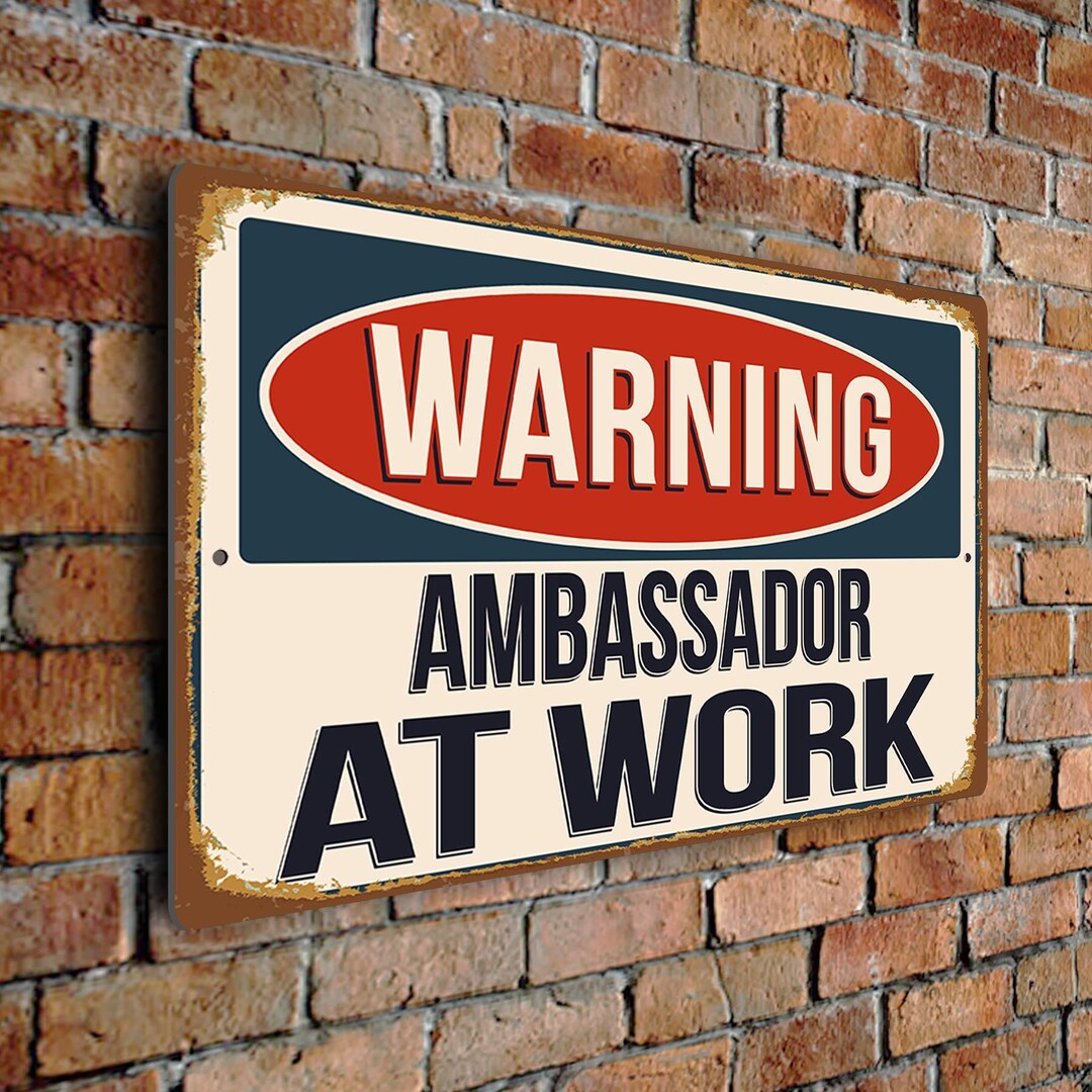 Ambassador at Work Sign – Custom Occupation Plaque, Durable Aluminum ...