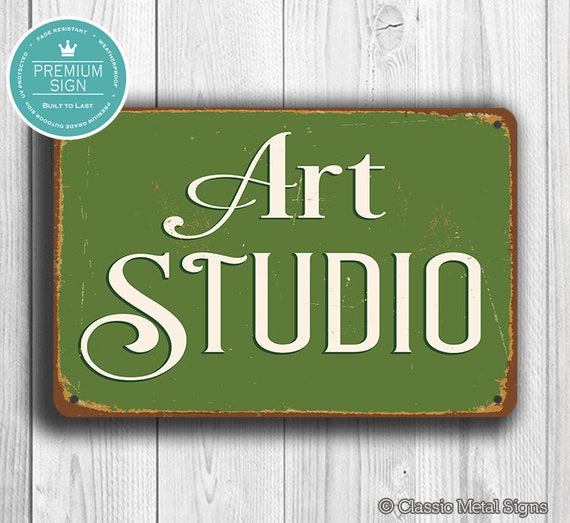 Art Studio Signs Personalized Art Studio Metal Sign Monogram Metal