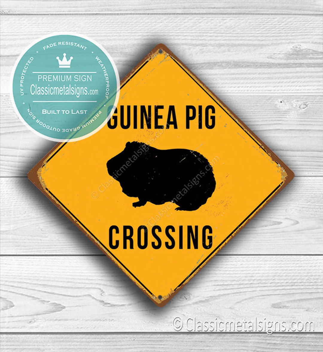 GUINEA PIG CROSSING Sign, Guinea Pig Crossing Signs, Warning Guinea Pig ...