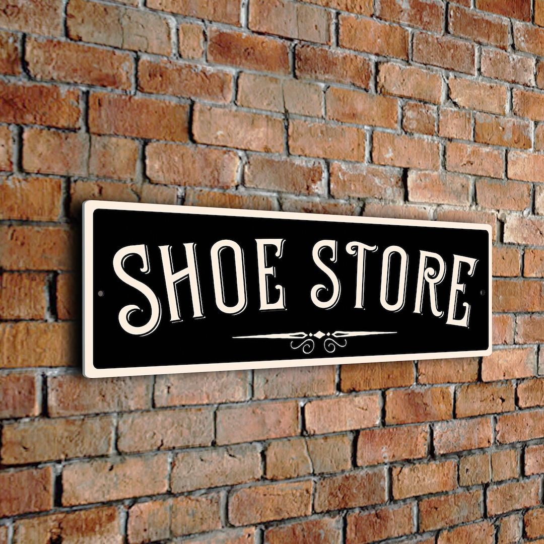 Vintage Shoe Store Sign: Retro Wall Décor for Shops, Boutiques, and ...