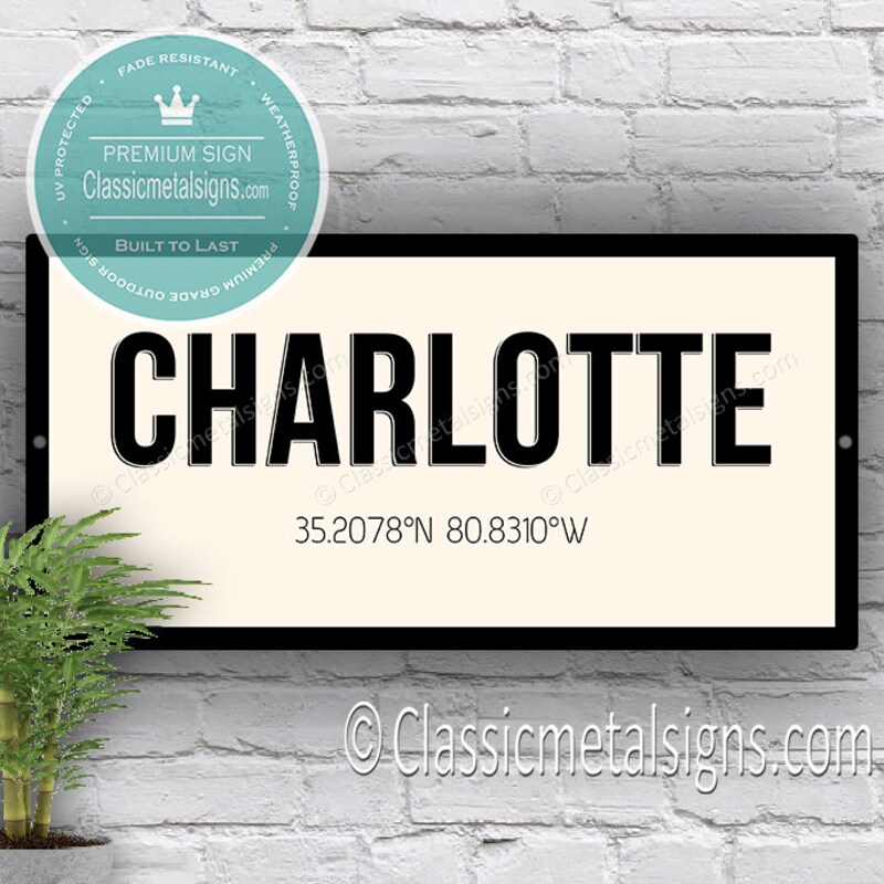 City Coordinates Sign - Etsy