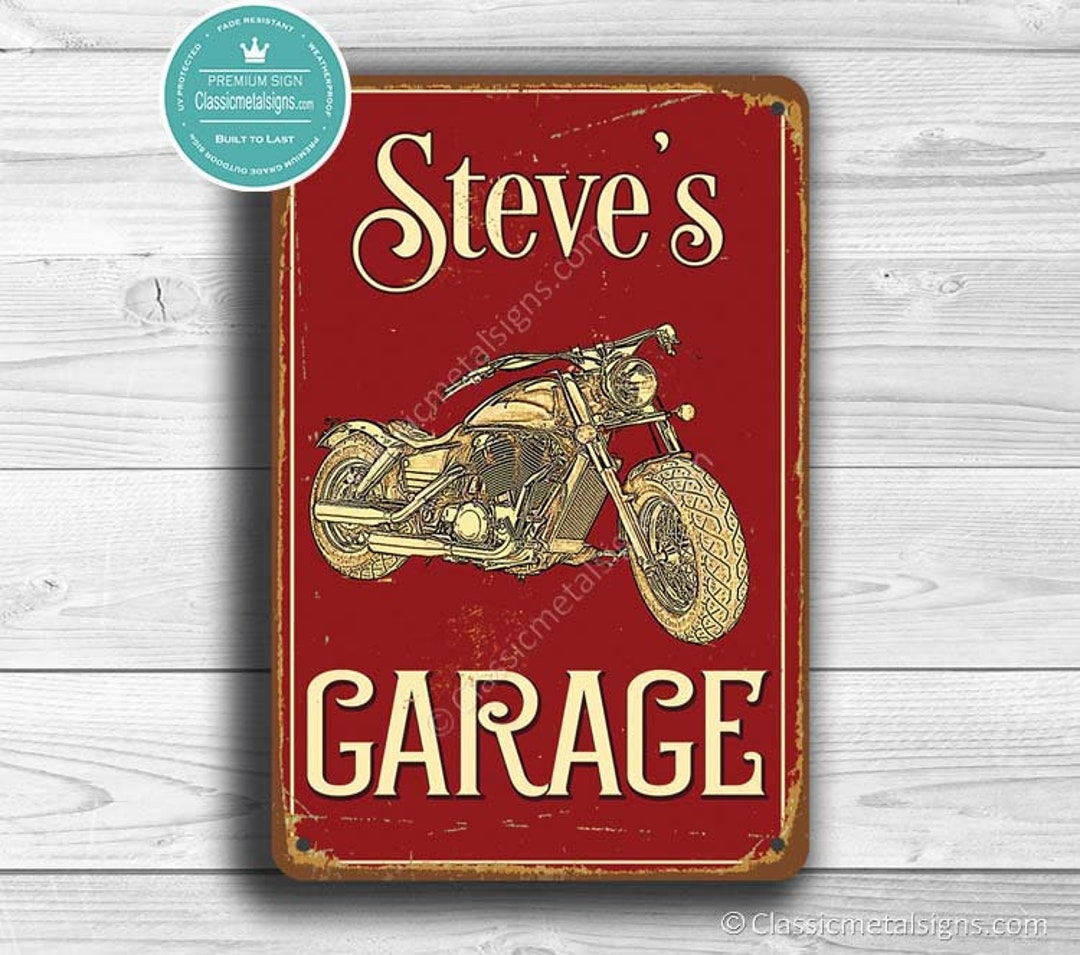 CUSTOM MOTORCYCLE SIGN, Customizable Motorcycle Signs, Vintage Style ...