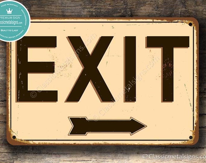 Exit Signs, Exit Sign, Exit Door Sign, Sign for Exit, Exit Arrow - Etsy