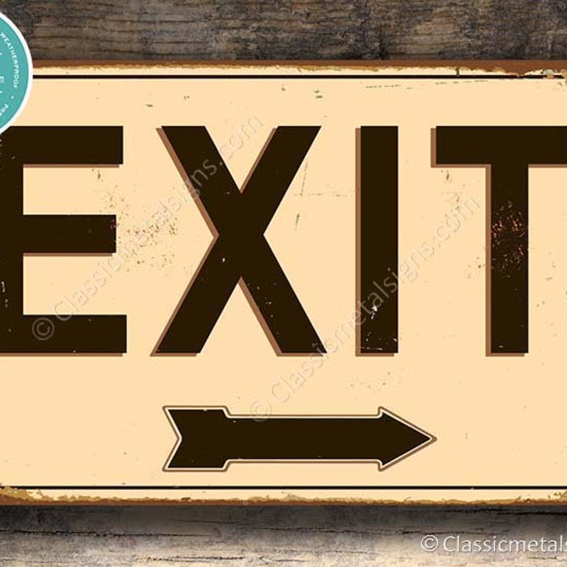 Exit Sign - Etsy UK