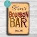 CUSTOM BOURBON BAR Sign Personalized Bourbon Sign Vintage - Etsy