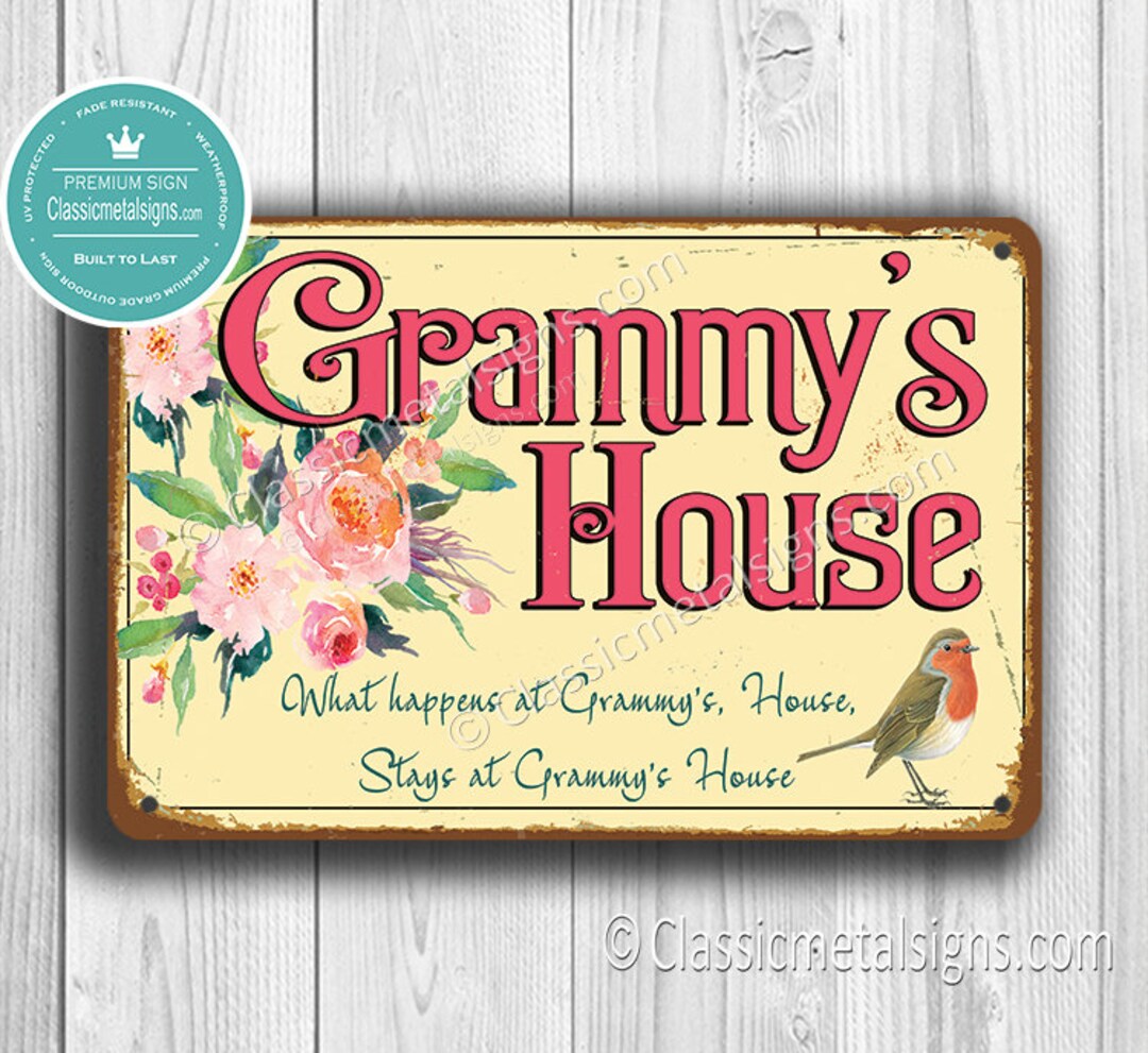 Grammy's House Sign: Vintage Style Aluminum Aluminum Composite Decor - Etsy