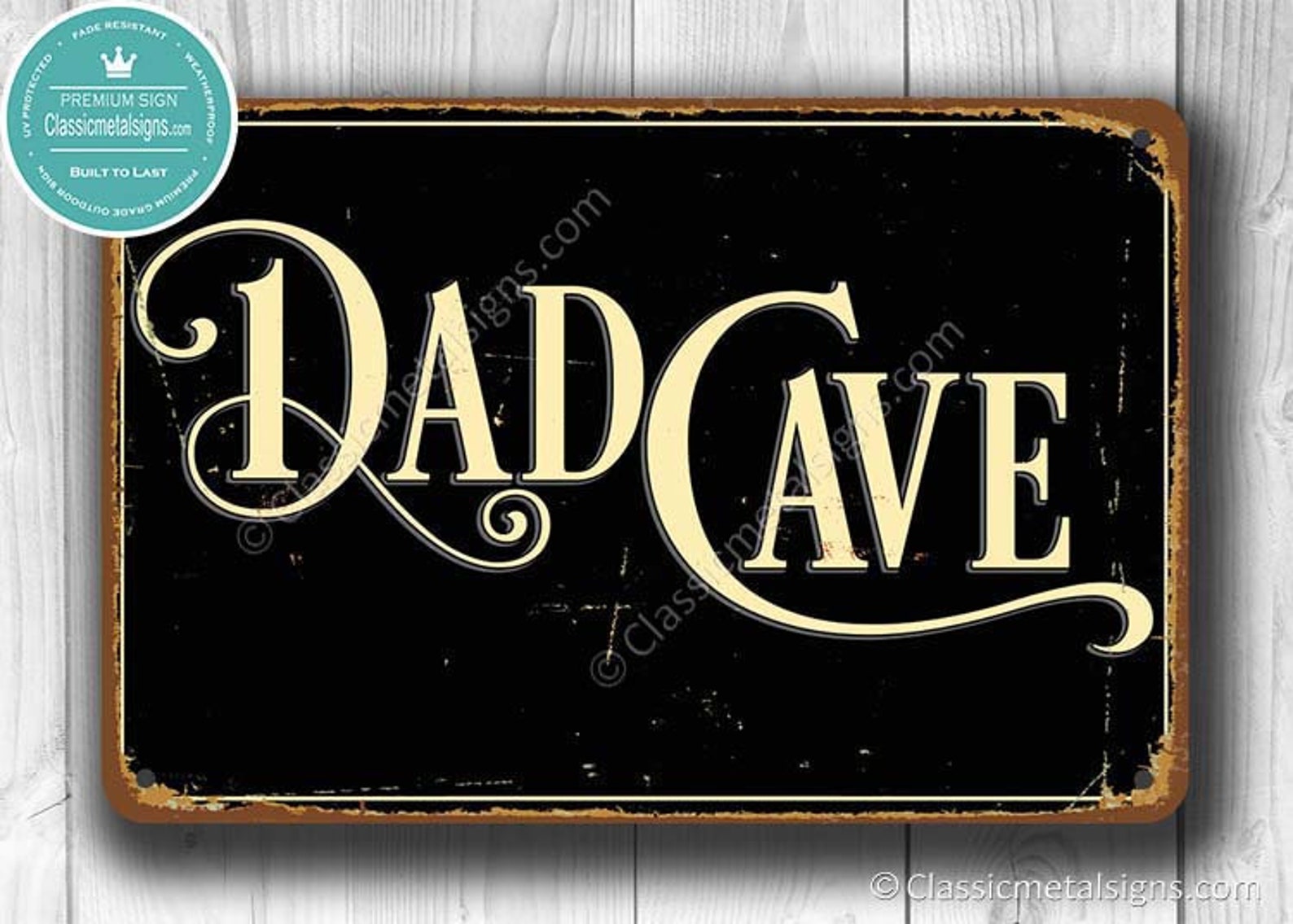 DAD CAVE SIGN Dads Cave Signs Vintage style Dad Cave Sign | Etsy