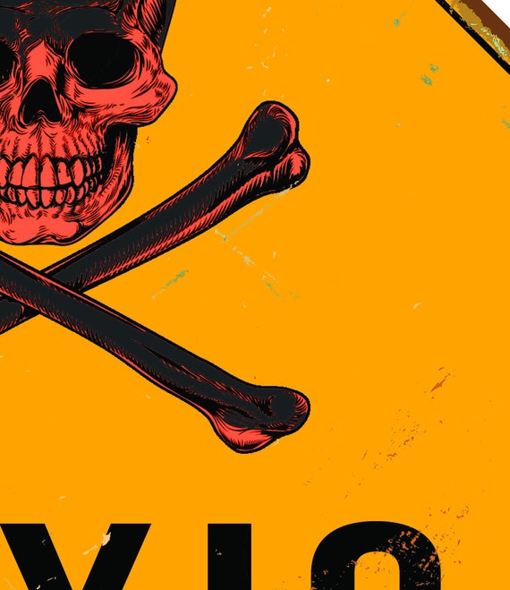 Danger Sign Skull Wallpaper