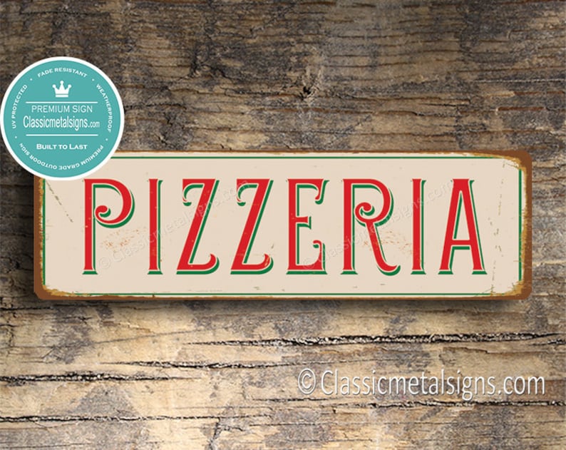 PIZZERIA SIGN Pizzeria Signs Pizzeria Vintage Style | Etsy