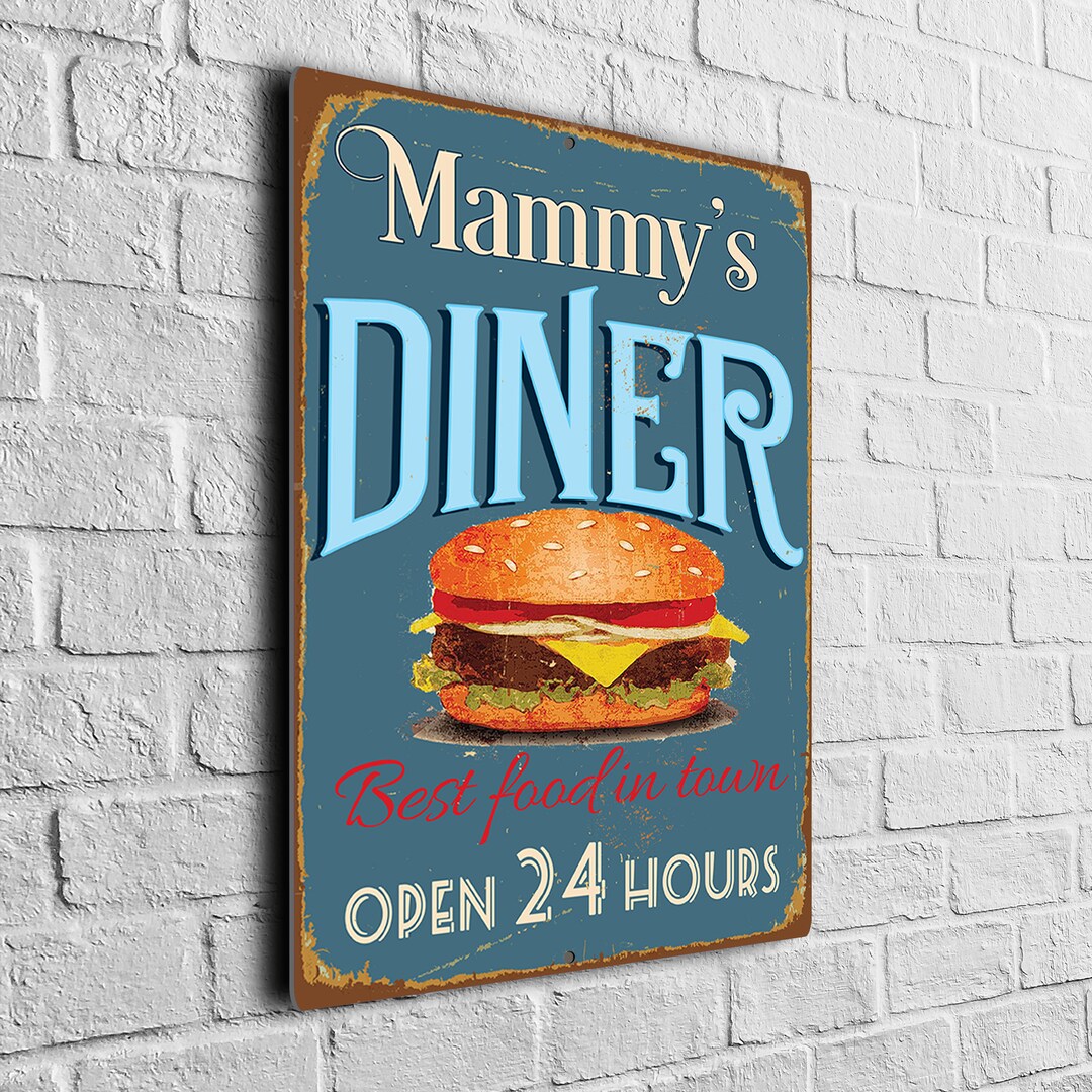 Mammy's Diner Sign, GIFT FOR MAMMY, Mother, Custom Signs, Diner Sign ...