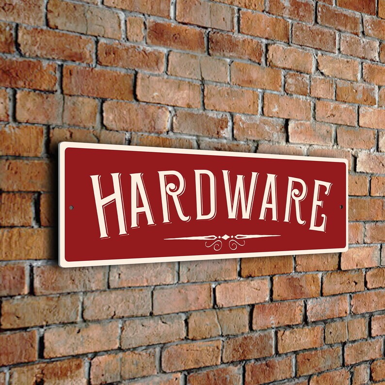 Hardware Store Sign: for Garages or Workshops, Vintage Inspired Durable ...