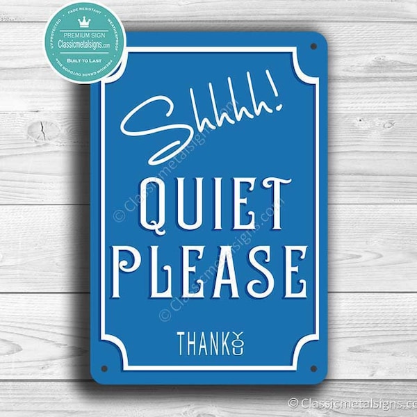 Quiet Please Sign - Etsy