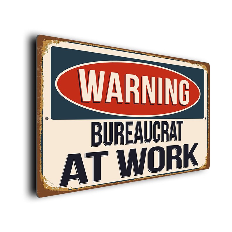 Bureaucrat at Work Sign – Custom Occupation Plaque, Durable Aluminum ...