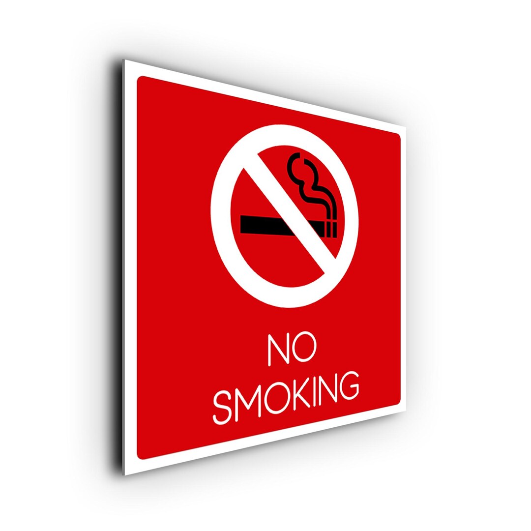 No Smoking Signs | No Smoking Notice | Smoke-free Zone | Self Adhesive ...