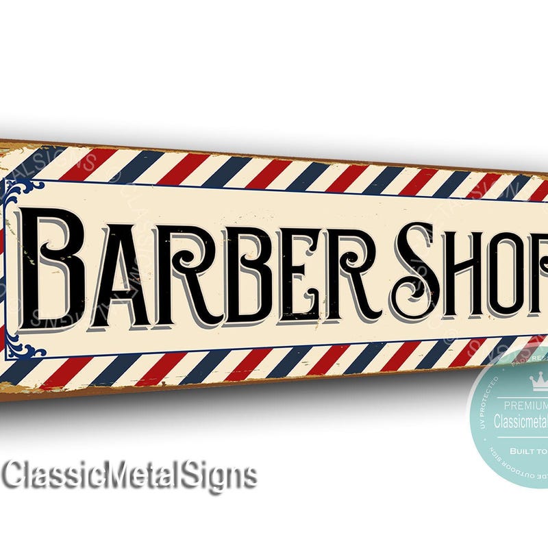 Tin Barber Signs - Etsy UK