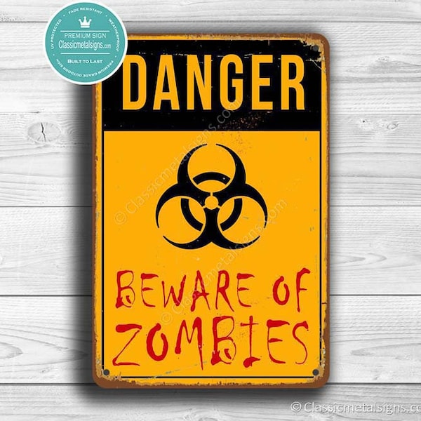 Beware of Zombies - Etsy