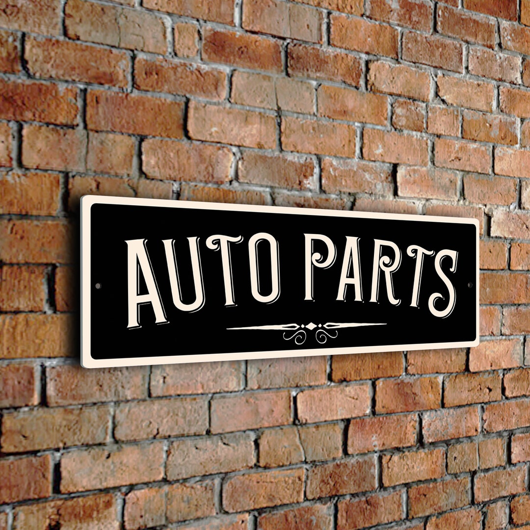 AUTO PARTS SIGN, Vintage Style Auto Parts Sign Made From Durable ...