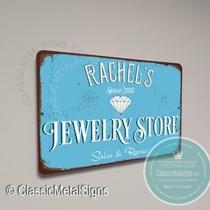 CUSTOM JEWELRY STORE Sign, Personalized Jewelry Store Sign, Vintage ...