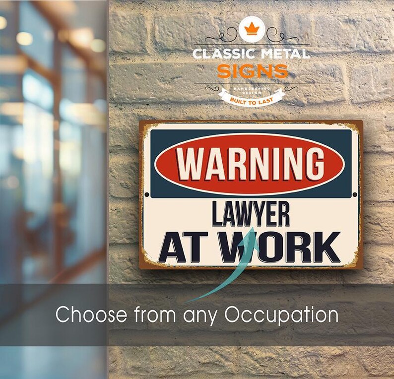 Warning Sculptor at Work Sign – Vintage Style Aluminum Composite Plaque ...