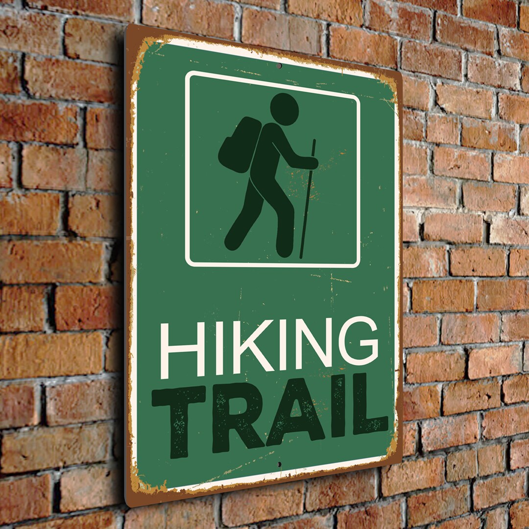 HIKING TRAIL SIGNS, Hiking Trail Sign, Hiking Sign, Hiking Gifts ...